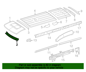 906-650-00-01 - Roof Header Panel 2010-2021 Mercedes-Benz | Mercedes ...