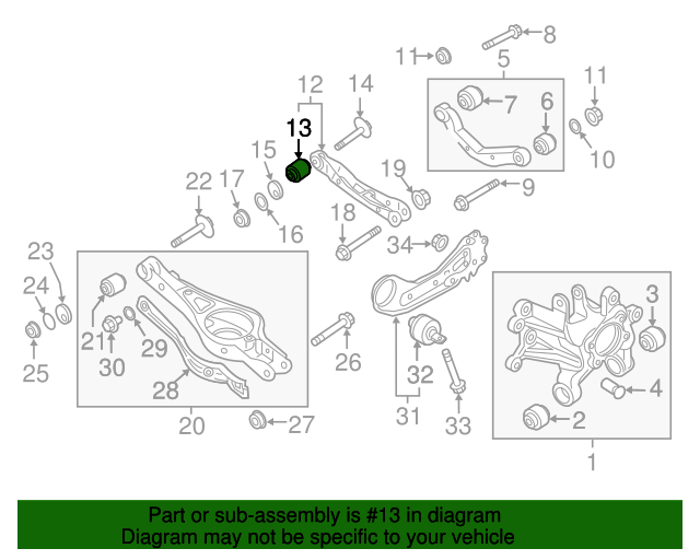 52740-D4500 - Lateral Arm Bushing 2017-2020 Kia | Kia.Parts Store