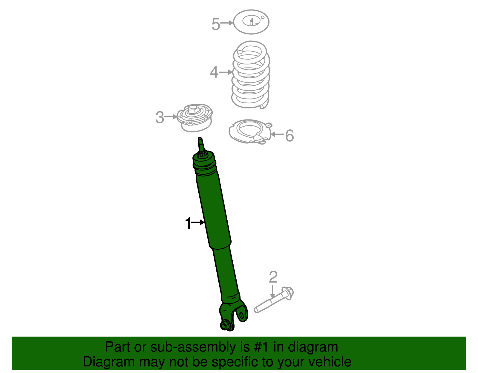 DG1Z-18125-A - Shock Absorber 2013-2019 Ford | Big 3 Auto Parts