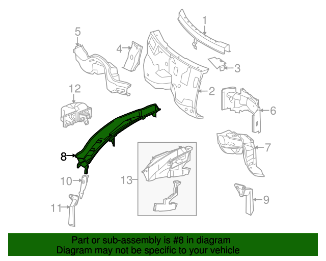 204-830-03-13 - Cowl Grille 2010-2015 Mercedes-Benz | Mercedes-Benz USA ...