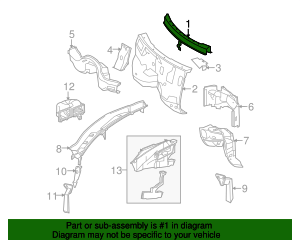 204-620-02-30 - Cowl Grille Panel 2010-2015 Mercedes-Benz | AutoNationParts.com