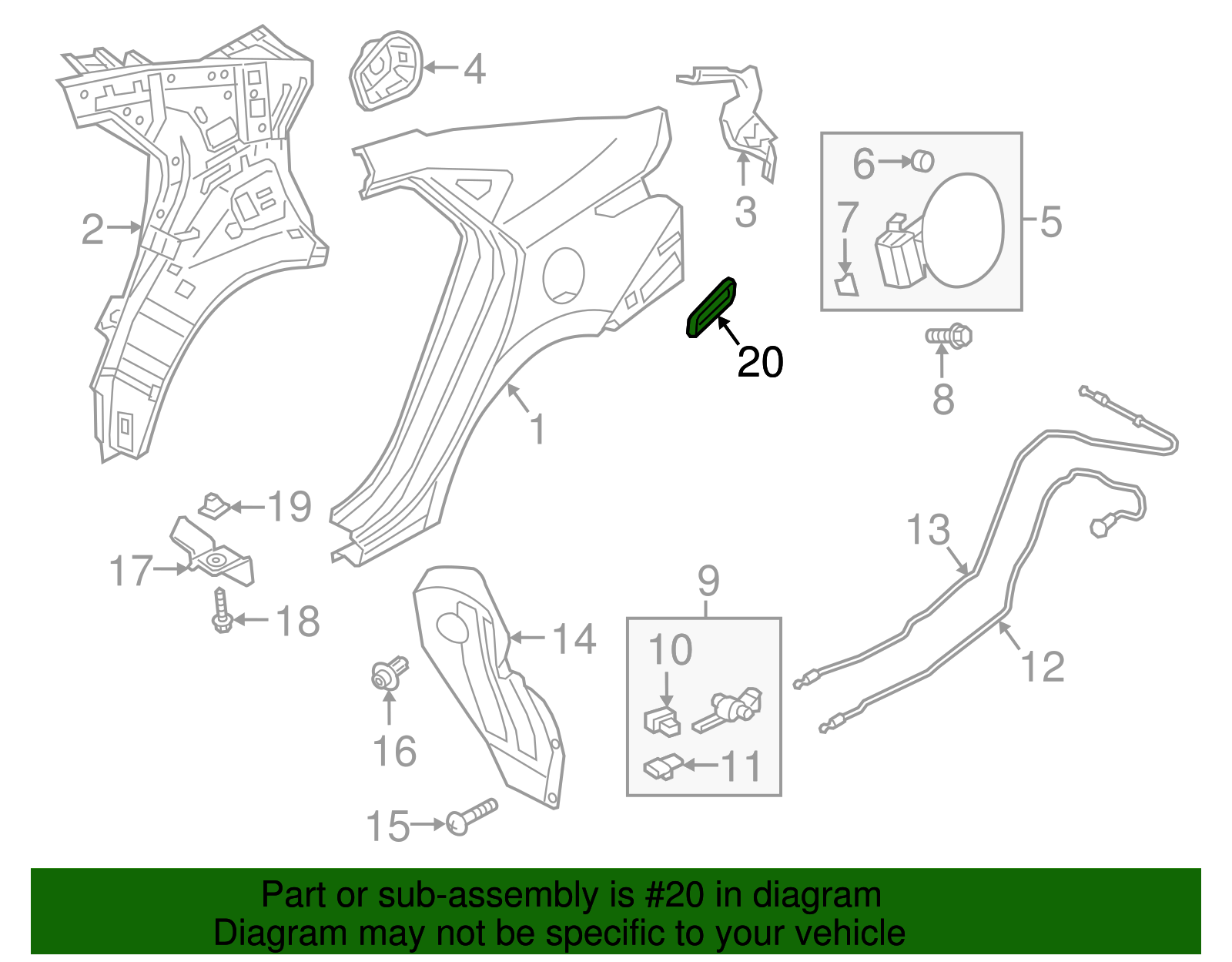 2018-2022 Hyundai Accent Pressure Vent 97510-H5000 | World OEM Parts ...