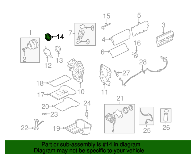 Genuine OEM Ford Part - Rear Main Seal 3C3Z-6701-B | Genuine OEM Ford ...