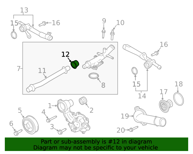 2016-2020 Ford Water Pump Assembly Gasket FT4Z-8507-B | TascaParts.com