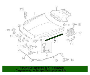 2010-2018 Mercedes-Benz Lift Cylinder 204-880-00-29 | Mercedes Star Parts