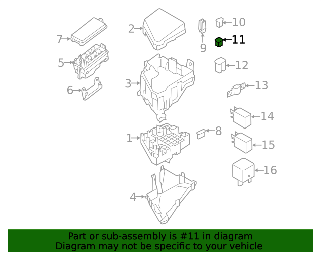 2018-2021 Subaru Main Fuse 82211AJ400 | TascaParts.com