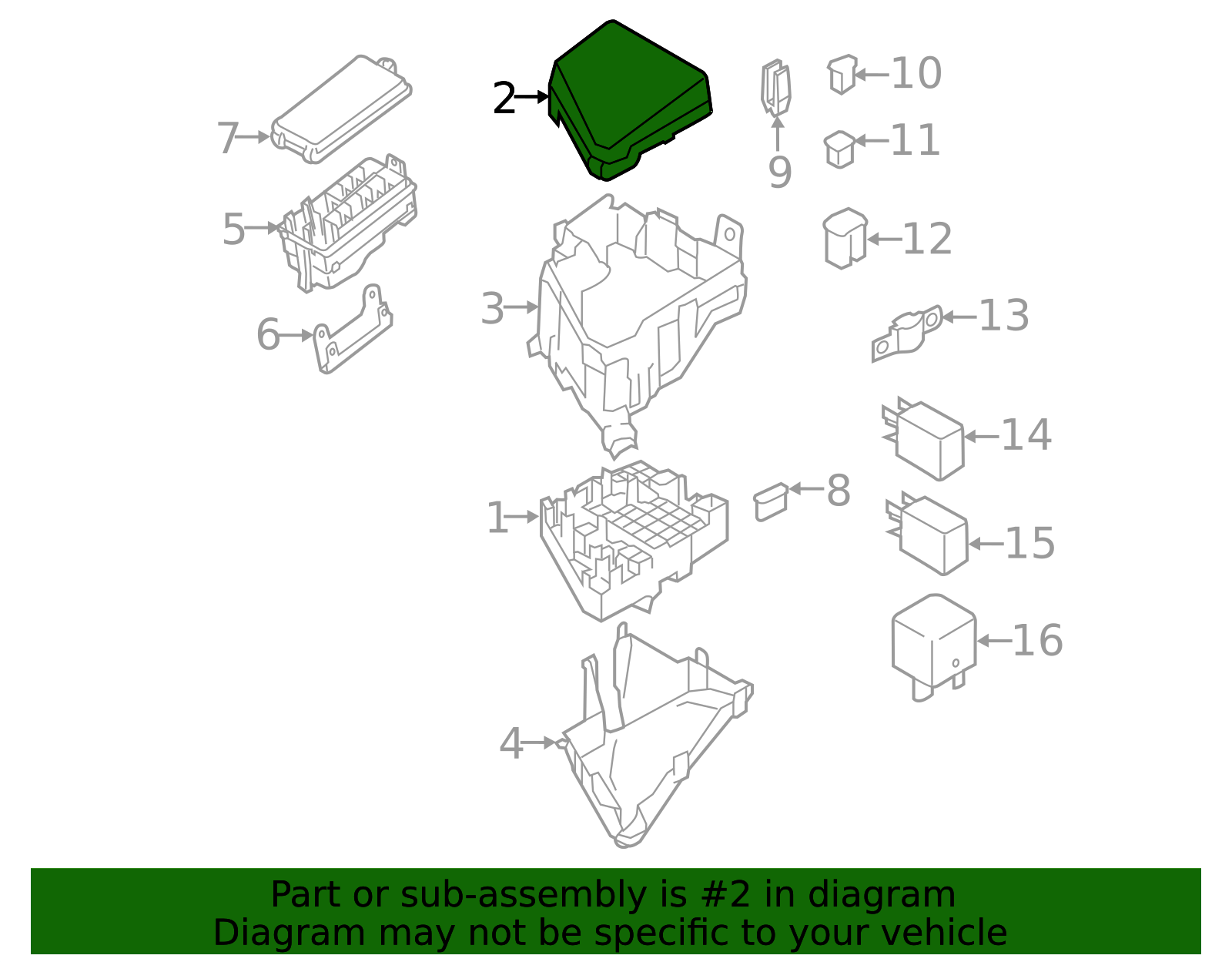 2022-2024 Subaru Forester Fuse and Relay Center Cover 82243SJ030 ...