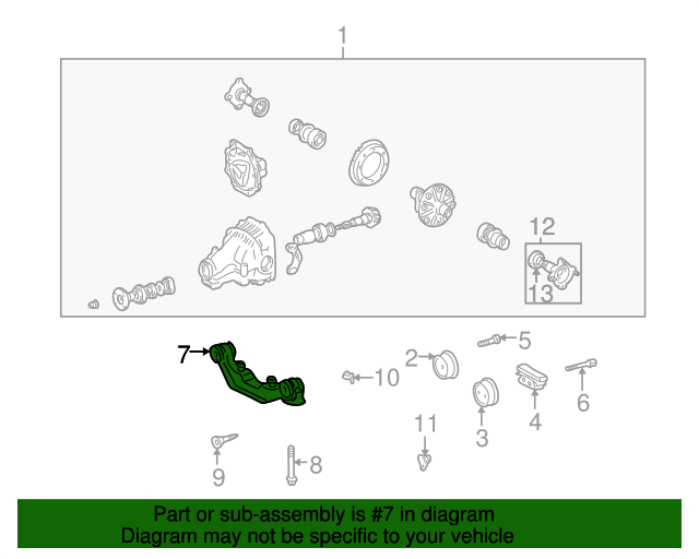 2004-2010 Toyota Highlander Differential Housing Support 52380-48040 ...