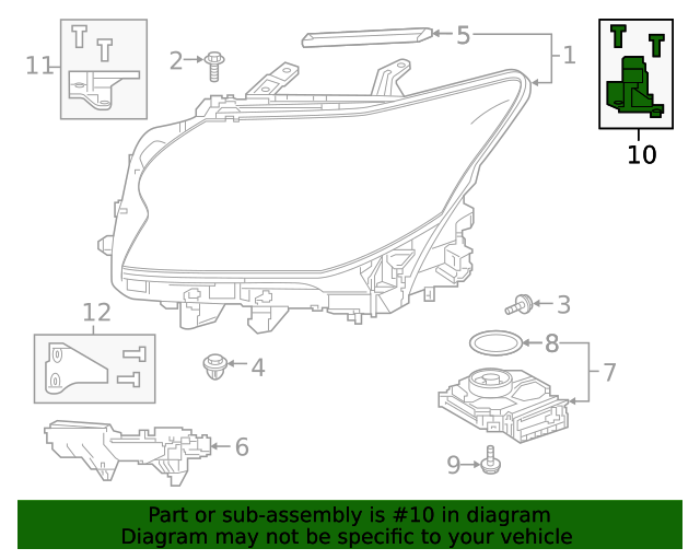 81193-60140 - Headlight Bracket 2014-2023 Lexus GX460 | AutoNationParts.com