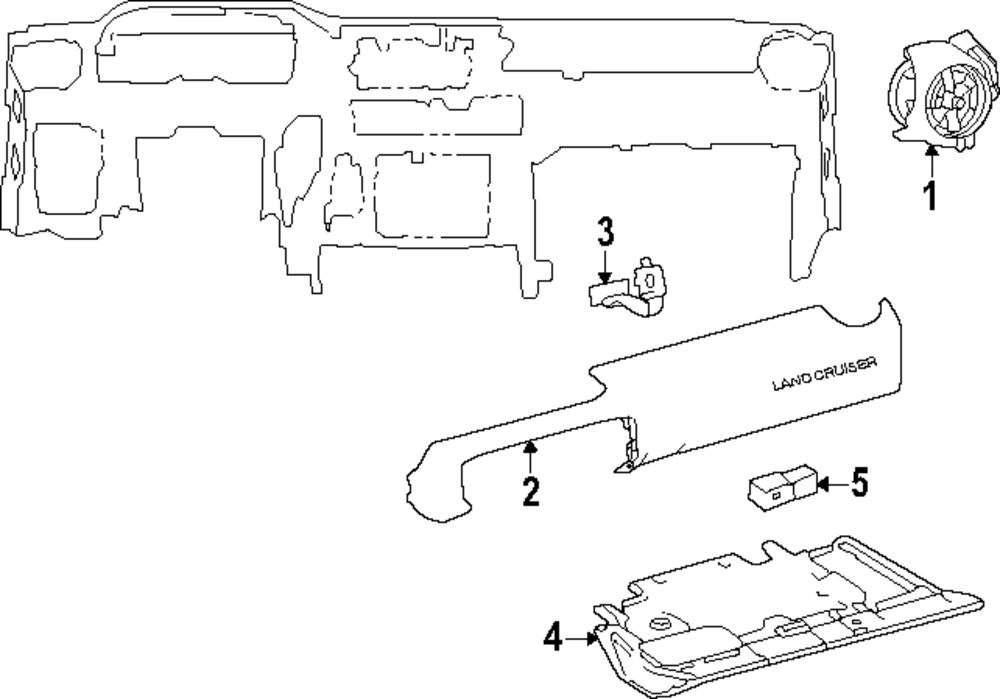 2024-2025 Toyota Land Cruiser Dash Panel 55461-60480-C0 | Toyota Parts ...
