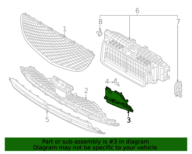 86595-AR000 - Grille Reinforcement 2022-2024 Genesis GV70 | AutoNation ...