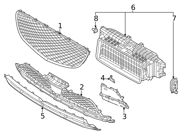 Hyundai - 86350-AR010 - Grille Assembly - 2022-2024 Genesis GV70 | OEM ...