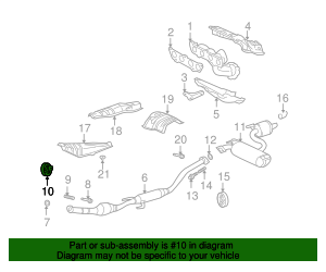 1993-2010 Toyota Exhaust System Hanger (Front) 17565-0A160 | Toyota ...