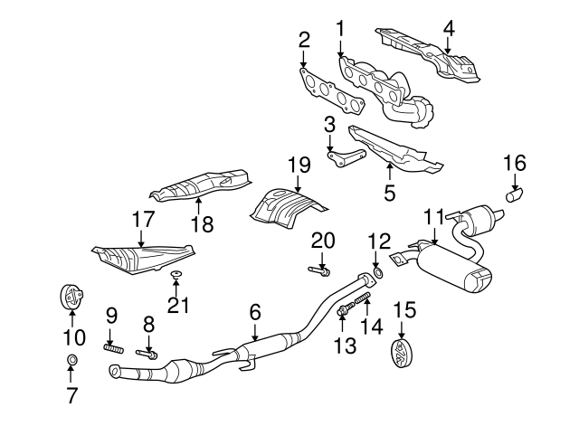 2000-2007 Toyota Exhaust Pipe To Manifold Gasket 17451-0D040 | Toyota ...