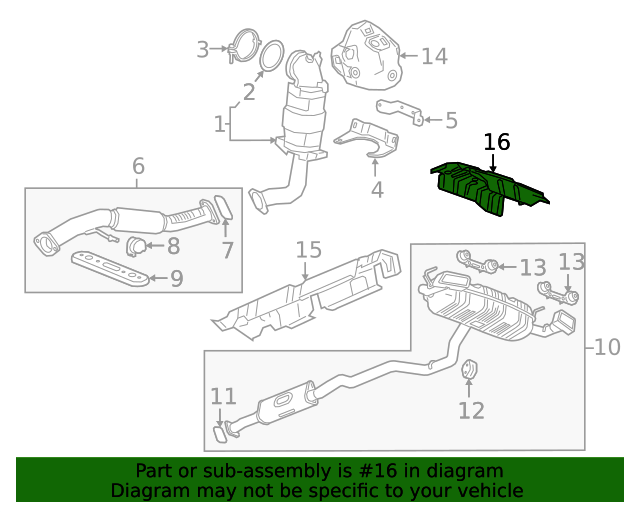 84408098 - Exhaust Muffler Heat Shield 2019-2023 GM | Chevrolet Parts ...