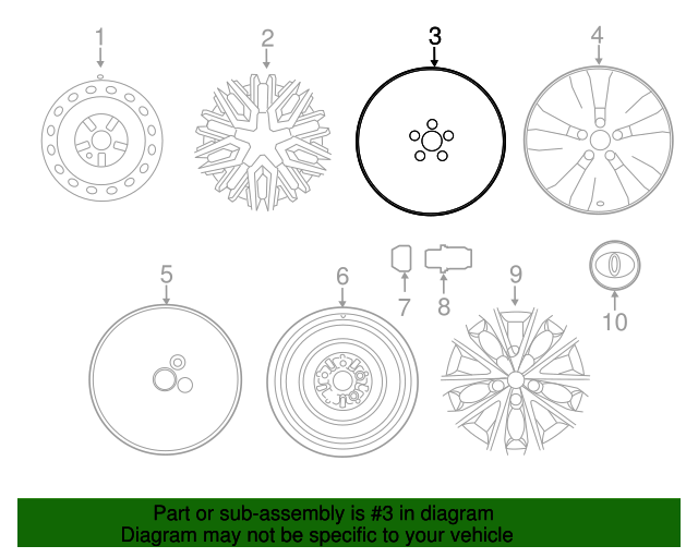 42611-06C60 - Wheel Alloy Graphite Finish 17 2015-2017 Toyota Camry ...