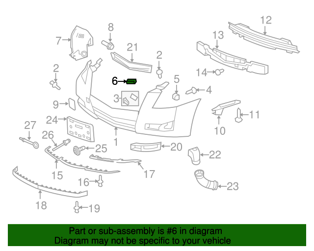 2006-2015 GM Bumper Cover Bumper 25768800 | TascaParts.com
