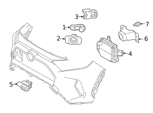 89348-12070-B7 - Park Sensor Retainer - 2019-2021 Toyota | OEM Genuine ...