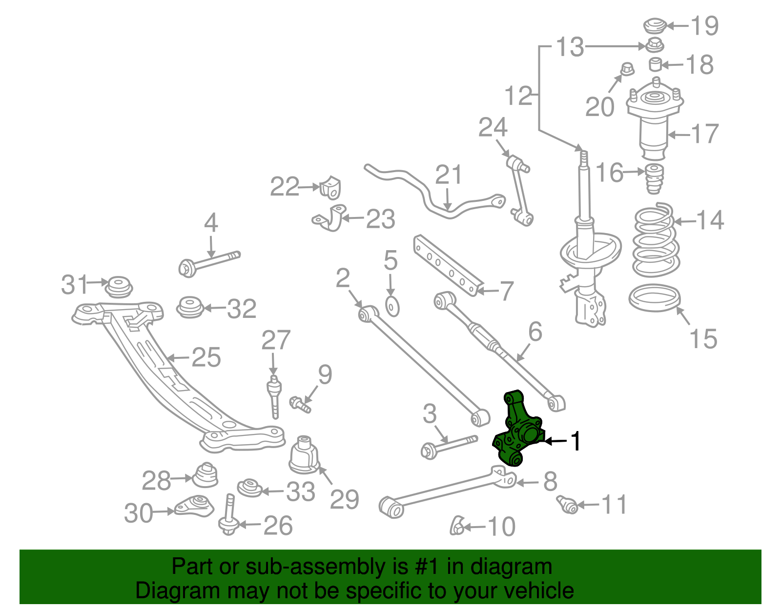 1990-2004 Toyota Knuckle 42305-20090 | Toyota Parts Center
