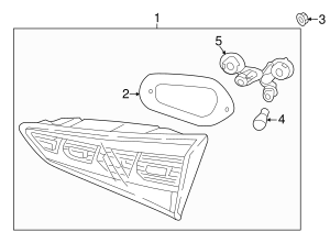 2019-2021 Hyundai Tucson Backup Lamp Assembly 92404-D3650 | OEM Parts ...