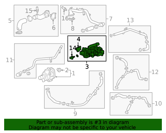12716427 - Engine Coolant Flow Control Valve 2019-2024 GM ...