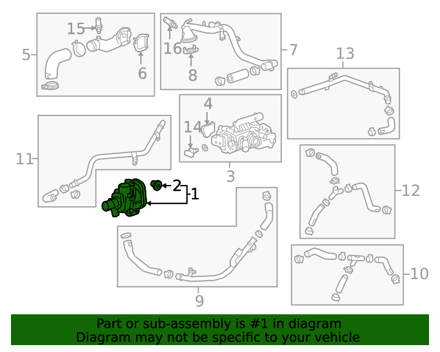 2019-2023 GM Water Pump Module 12718538 | TascaParts.com