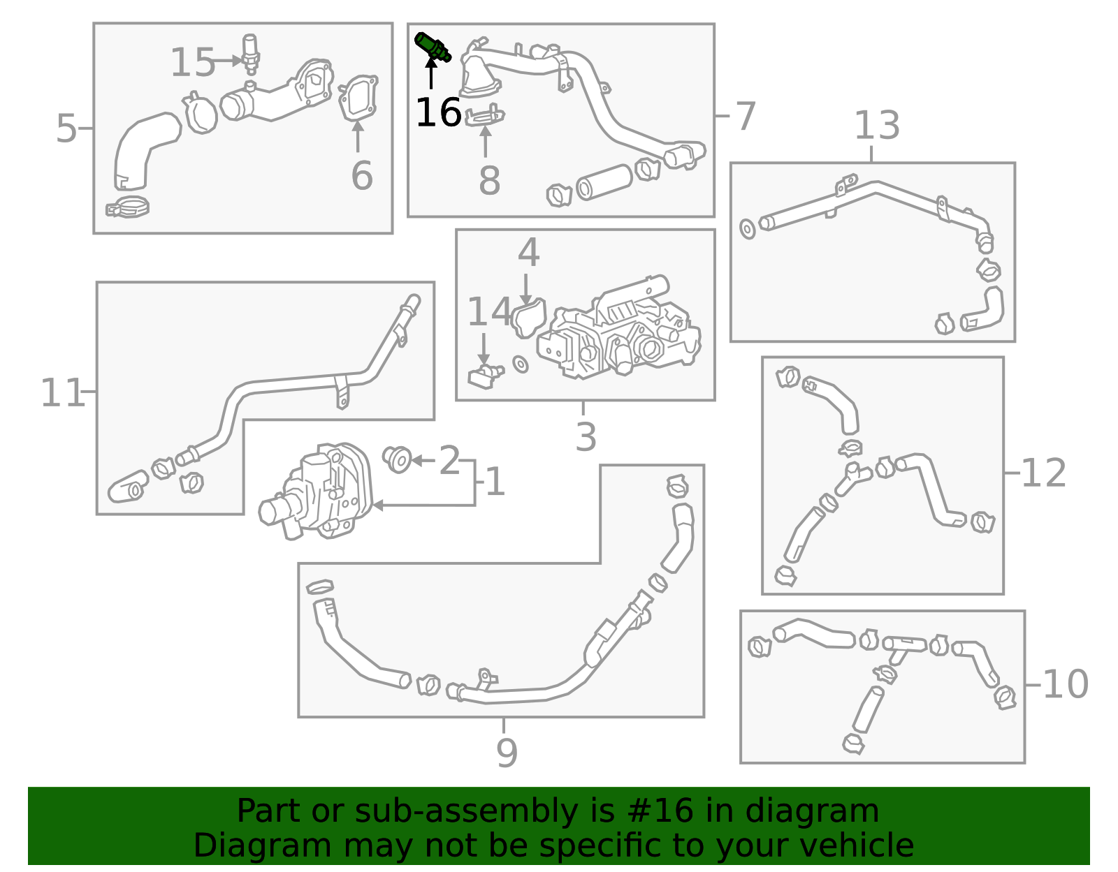 2019-2025 GM Engine Coolant Temperature Sensor 12673064 GM ...