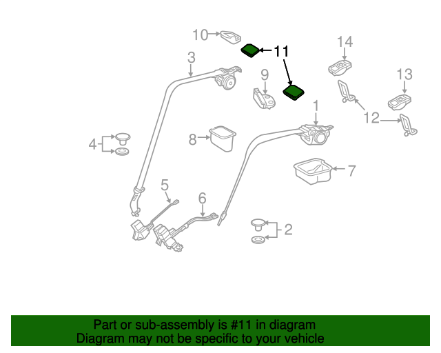 2016-2024 Toyota Seat Belt Cover 73373-33030-C1 | Toyota Parts Center