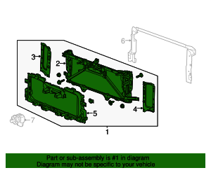 23507231 - Headlamp and Grille Mount Panel 2017-2019 GMC | GM Wholesale ...