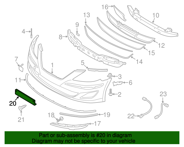 86519-3M510 - License Plate Bracket 2012-2014 Hyundai Genesis ...