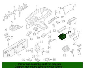51-45-8-237-560 - Instrument Panel Storage Compartment 1999-2006 BMW ...