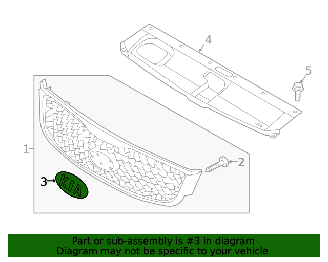 86353-3W500 - Grille Emblem 2013-2022 Kia | Kia.Parts Store