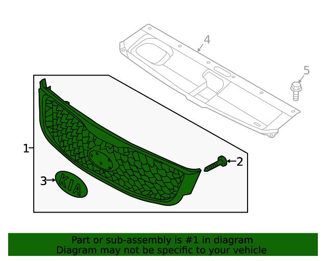 2019-2020 Kia Sorento Grille 86380-C6510 | Kia Automotive Parts