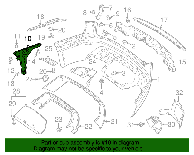 Genuine OEM Guide Part# LR112657 Fits 2018-2023 Land Rover Range Rover ...