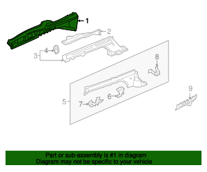 1997-2005 Porsche Upper Rail 996-501-935-01-GRV | Sunset Porsche Parts