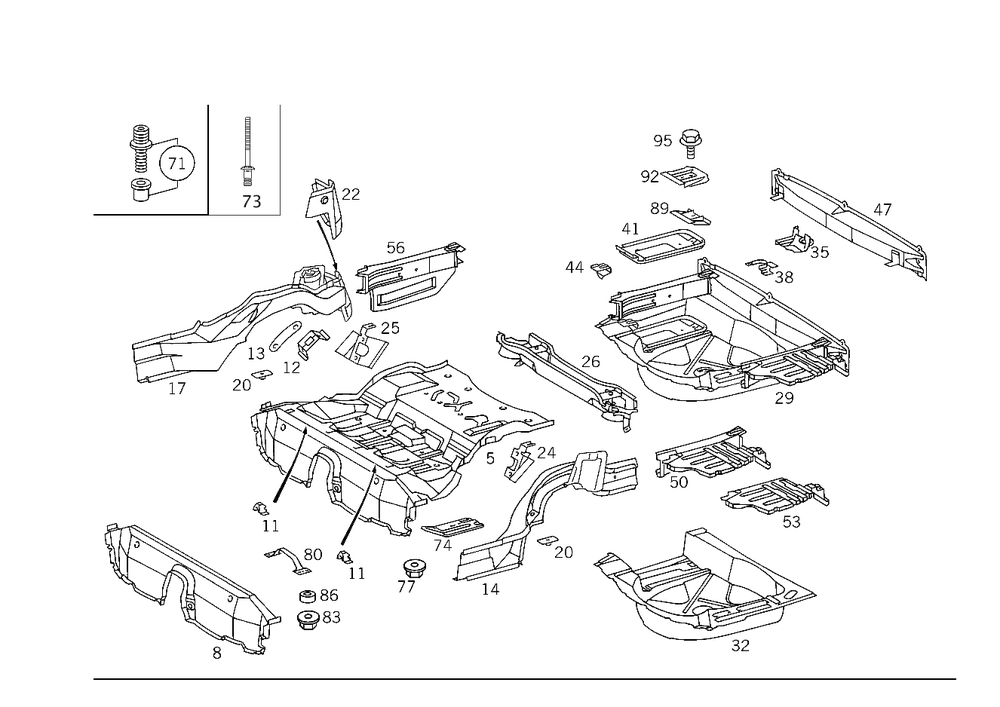 202-610-00-73 - Frame 1994-2003 Mercedes-Benz | Mercedes-Benz USA Parts