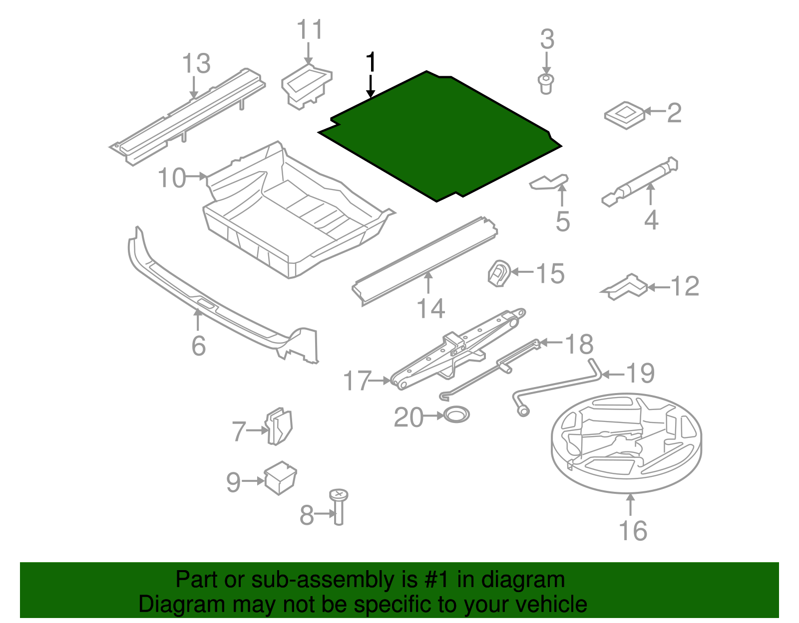 51477253828 - 2008-2014 BMW X6 Floor Cover (51-47-7-253-828) | BMW of ...
