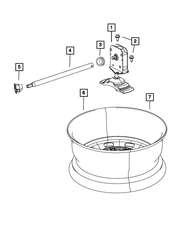 2019-2025 Ram 3500 Spare Tire Carrier Winch 68453827AC | Mopar eStore
