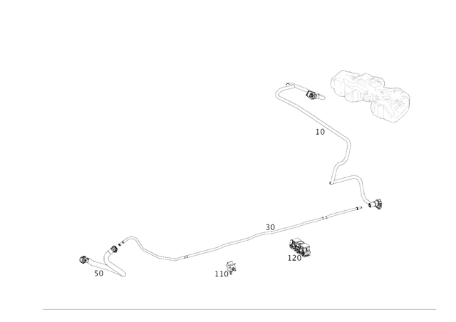 Fuel Hose 205-470-33-03 | Mercedes-Benz Parts