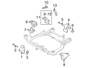 2007-2012 Hyundai Elantra Bracket Assembly Engine Mtg 21810-0Q000 | OEM ...