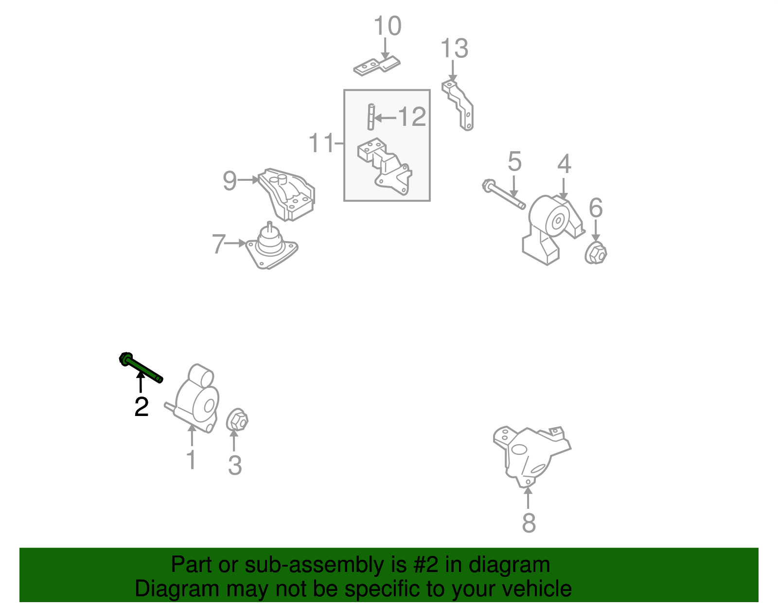 21920-2G100 - High-Quality Engine Mount Bolt for 2007-2014 Hyundai ...