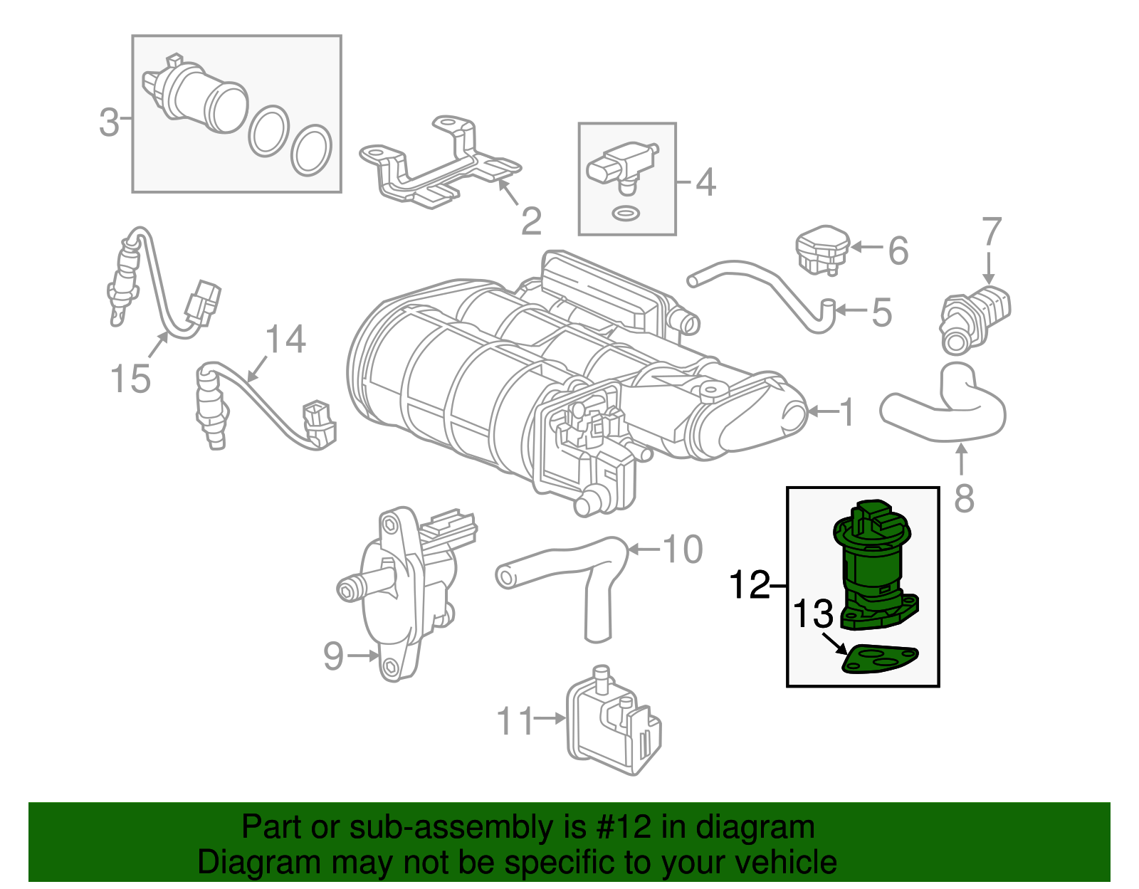 2012-2025 Honda Egr Valve 18011-R1A-A00 | Retail Performance Auto Parts
