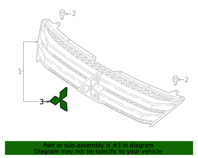 Genuine OEM Ornament Part# 7415a485 Fits 2016-2020 Mitsubishi: Up To 35 ...