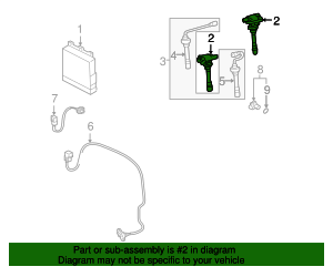 MD363552 - Ignition Coil 2003-2006 Mitsubishi Lancer | Mitsubishi ...