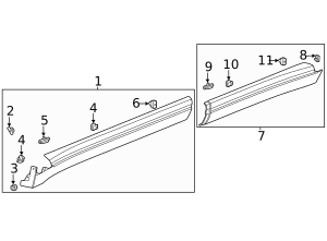 2021-2023 GM Passenger Side Rocker Panel Front Molding 84913469 ...