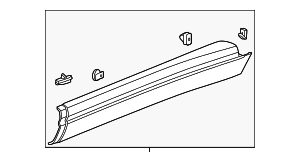 2021-2024 GM Passenger Side Rocker Panel Rear Molding 84913471 GM ...