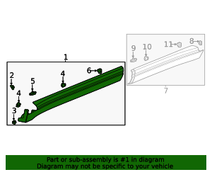 2021-2024 GM Passenger Side Rocker Panel Front Molding 84913467 GM ...