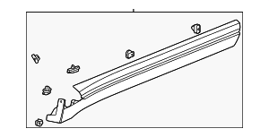 2021-2024 GM Driver Side Rocker Panel Front Molding 84913466 GM ...