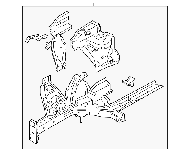 64600-B2510 - Apron/Rail Assembly 2017-2019 Kia Soul | Kia.Parts Store