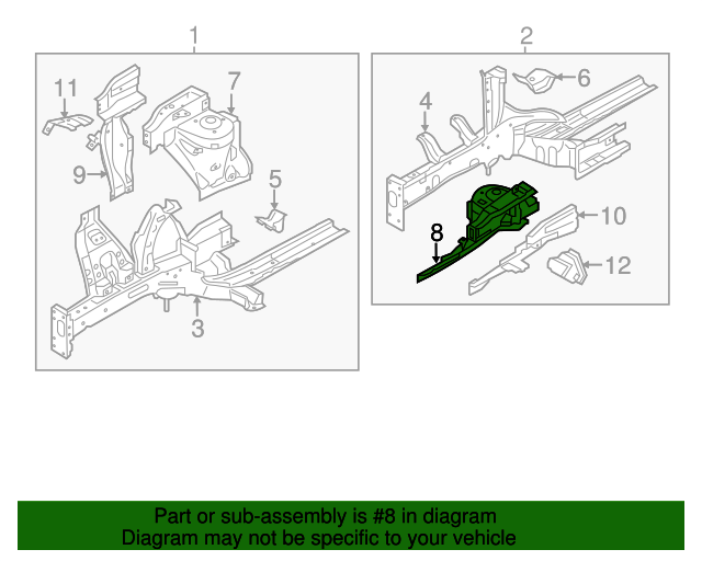 2015-2019 Kia Soul EV Apron Panel - Driver's Side (LH) 64510-E4000 ...